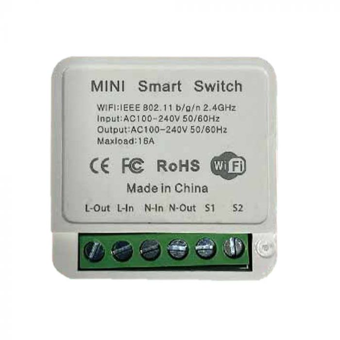 Mini Smart 1 Gang Switch with Wi-Fi enabled, compatible with ALEXA and