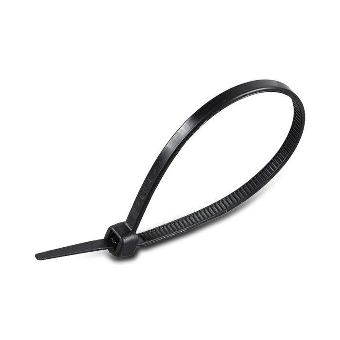 Daudzfunkcionāla neilona kabeļu savilce 2.5x100mm (100gab), melna, V-T